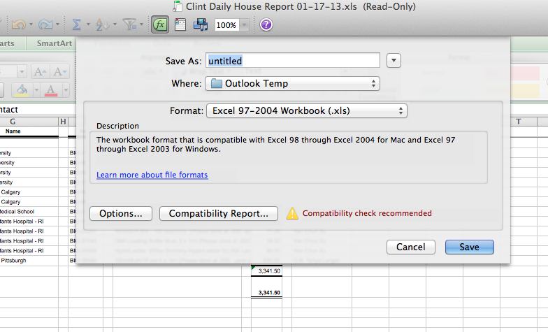 saved an excel file as Outlook template. … - Apple Community