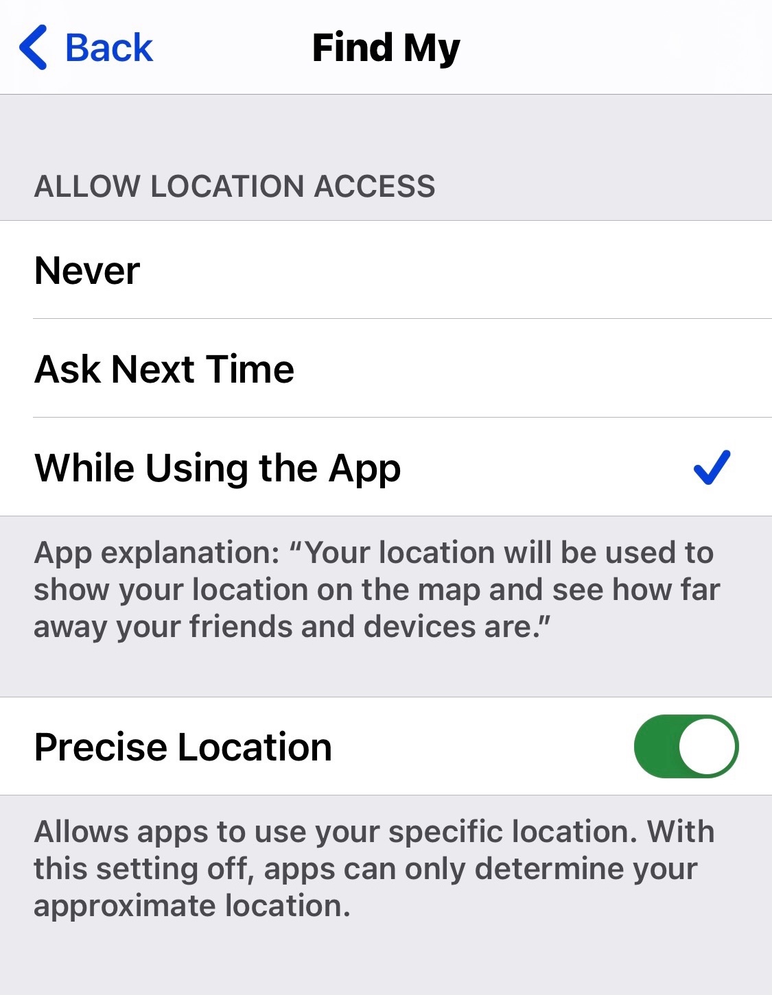 Location - Always Allow option not availa… - Apple Community
