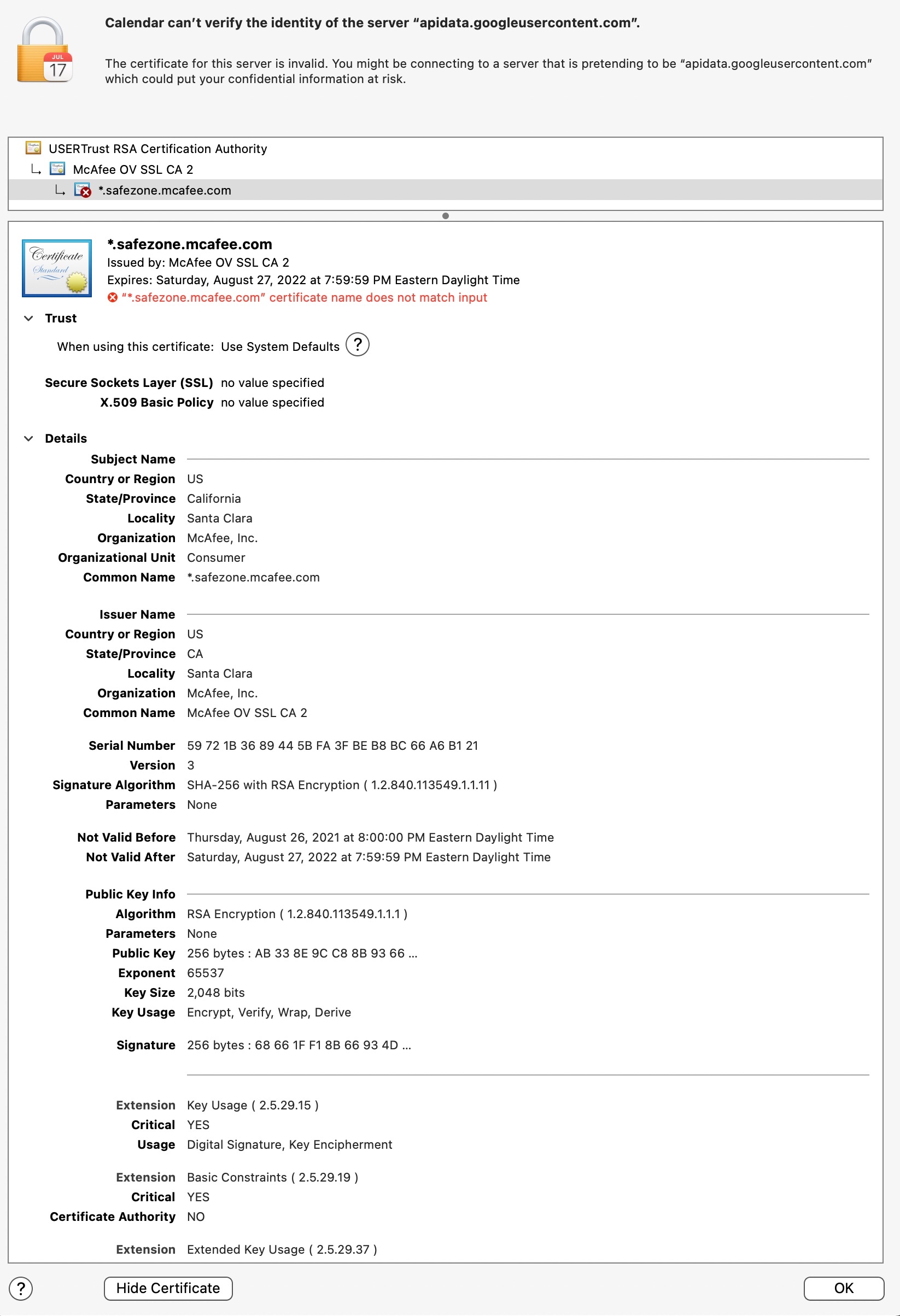 Calendar error message: "Calendar can't v… - Apple Community