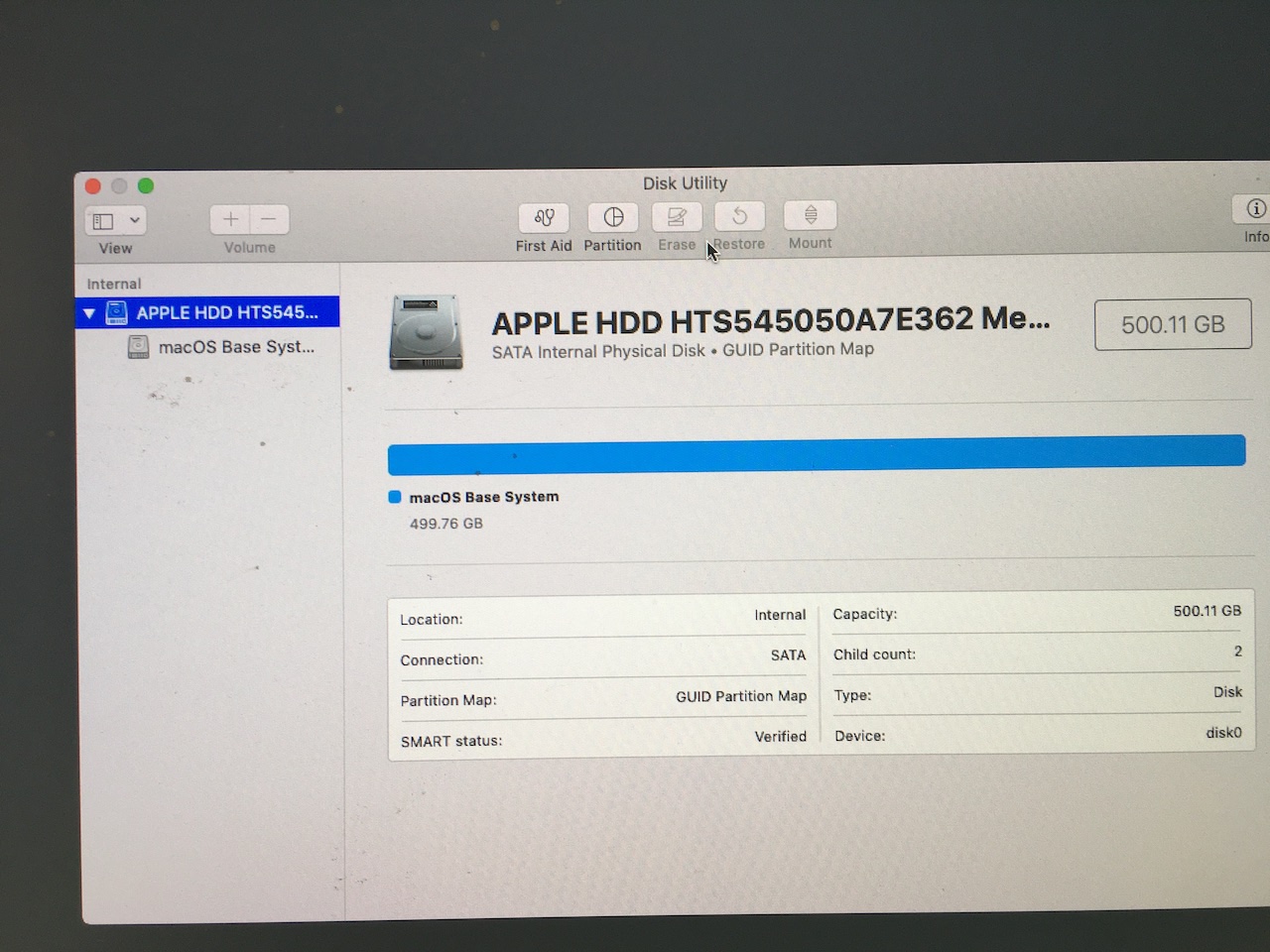 reinstall Mac OS after erasing hard disk … - Apple Community