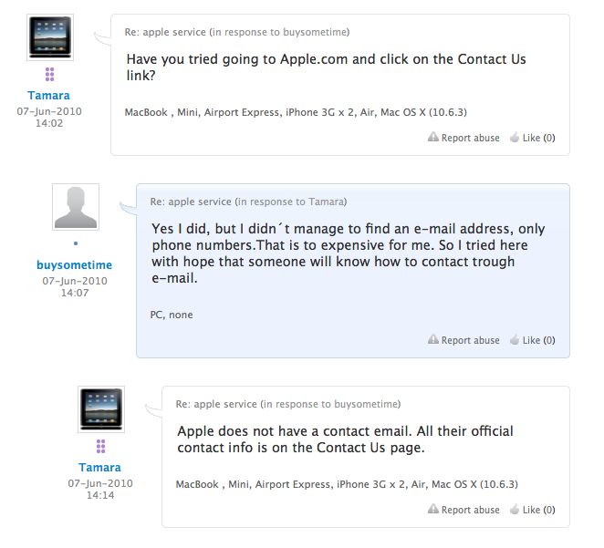 how do i communicate with apple via email - Apple Community