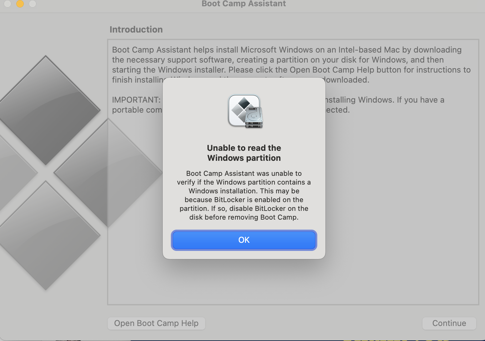 Bootcamp failure at partition creation, c… - Apple Community