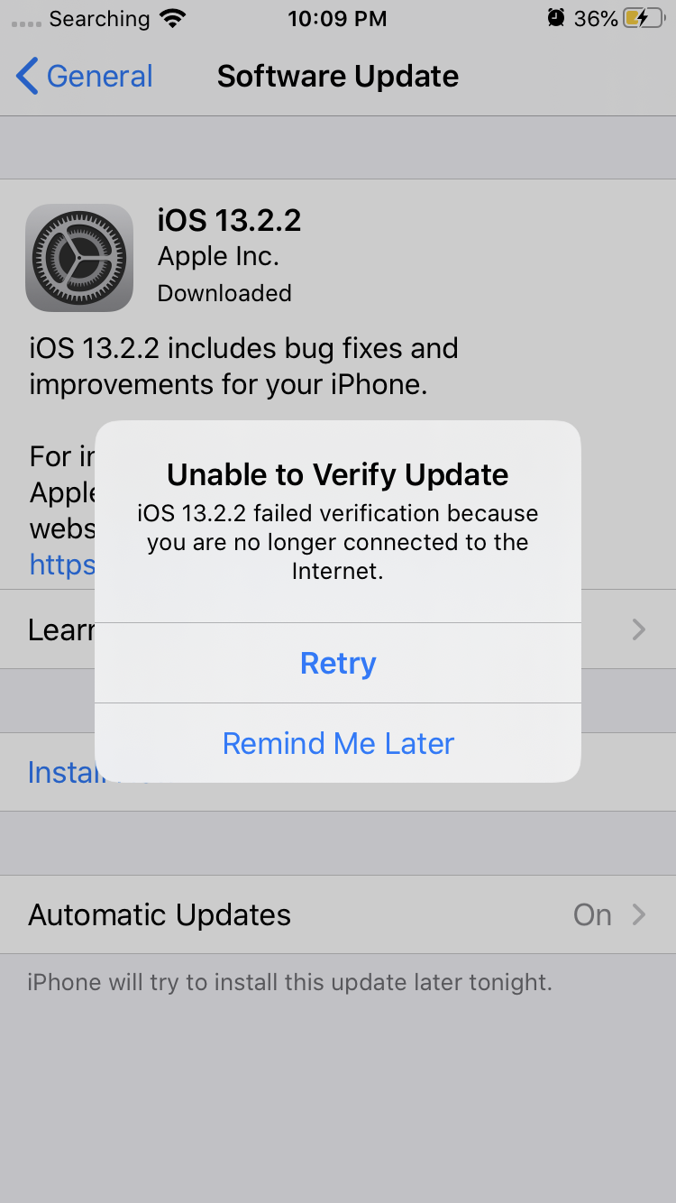 Updated to 13.2, Now I have network error… - Apple Community