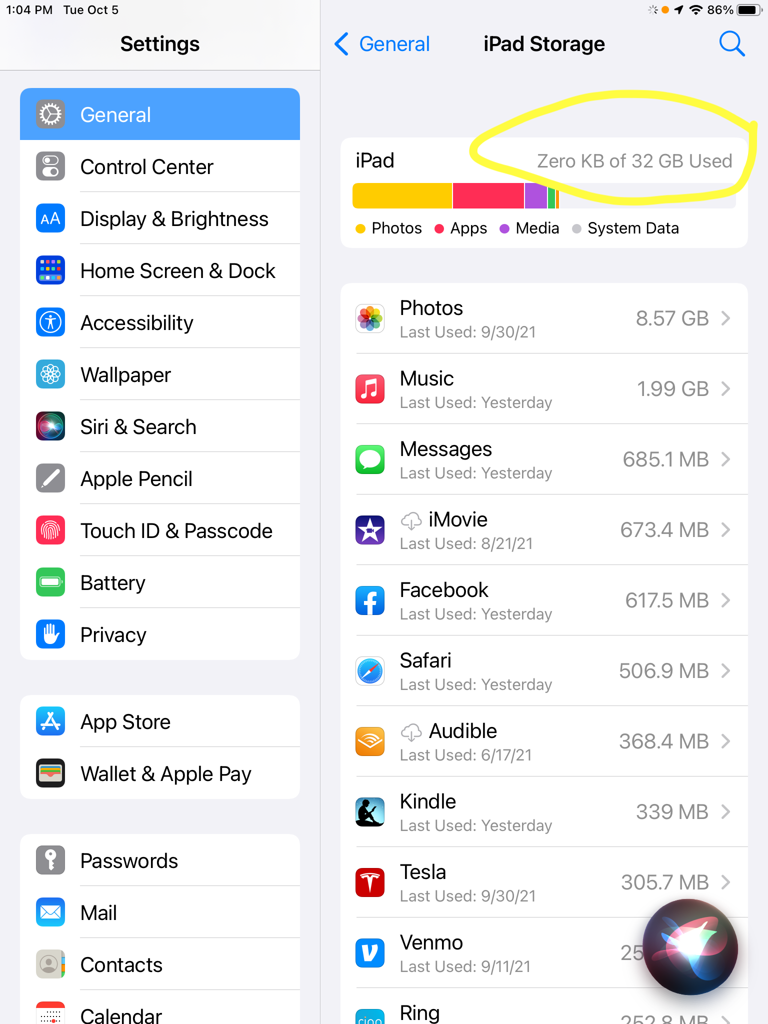 Why does my 32GB iPad 6th Gen/IOS 15.01 s… - Apple Community