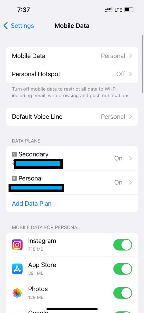 Cant Find Cellular option and Voice and D… - Apple Community