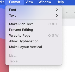 TextEdit cannot insert Table and horisont… - Apple Community