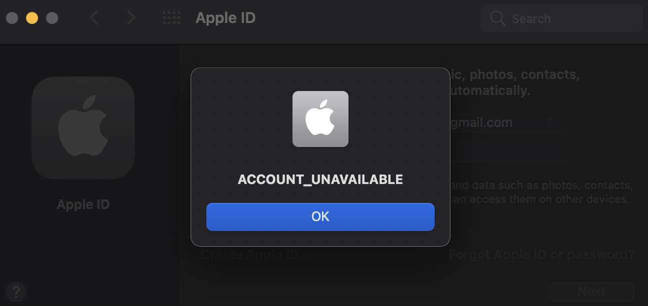 Apple ID: ACCOUNT_UNAVAILABLE - Apple Community
