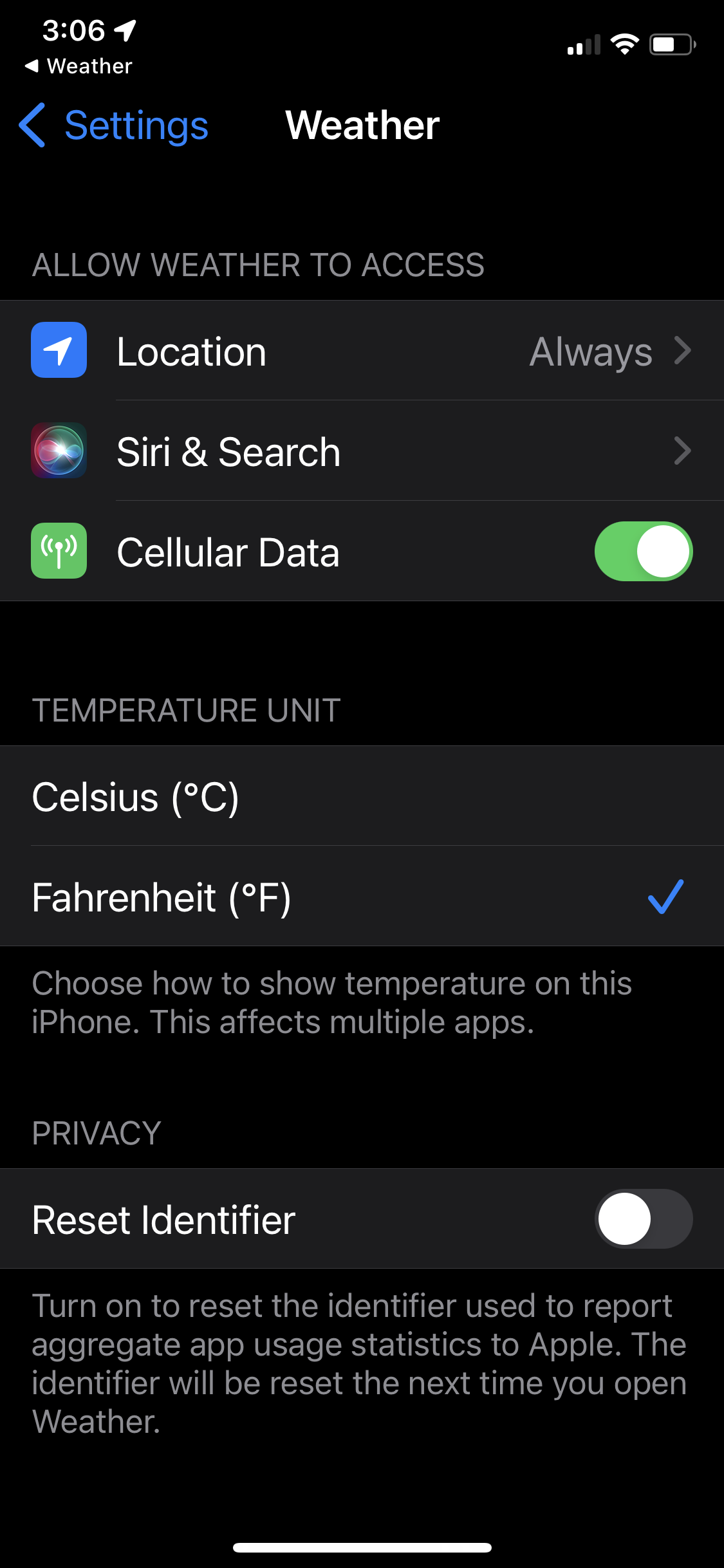 Enabling Weather alert, bug - Apple Community