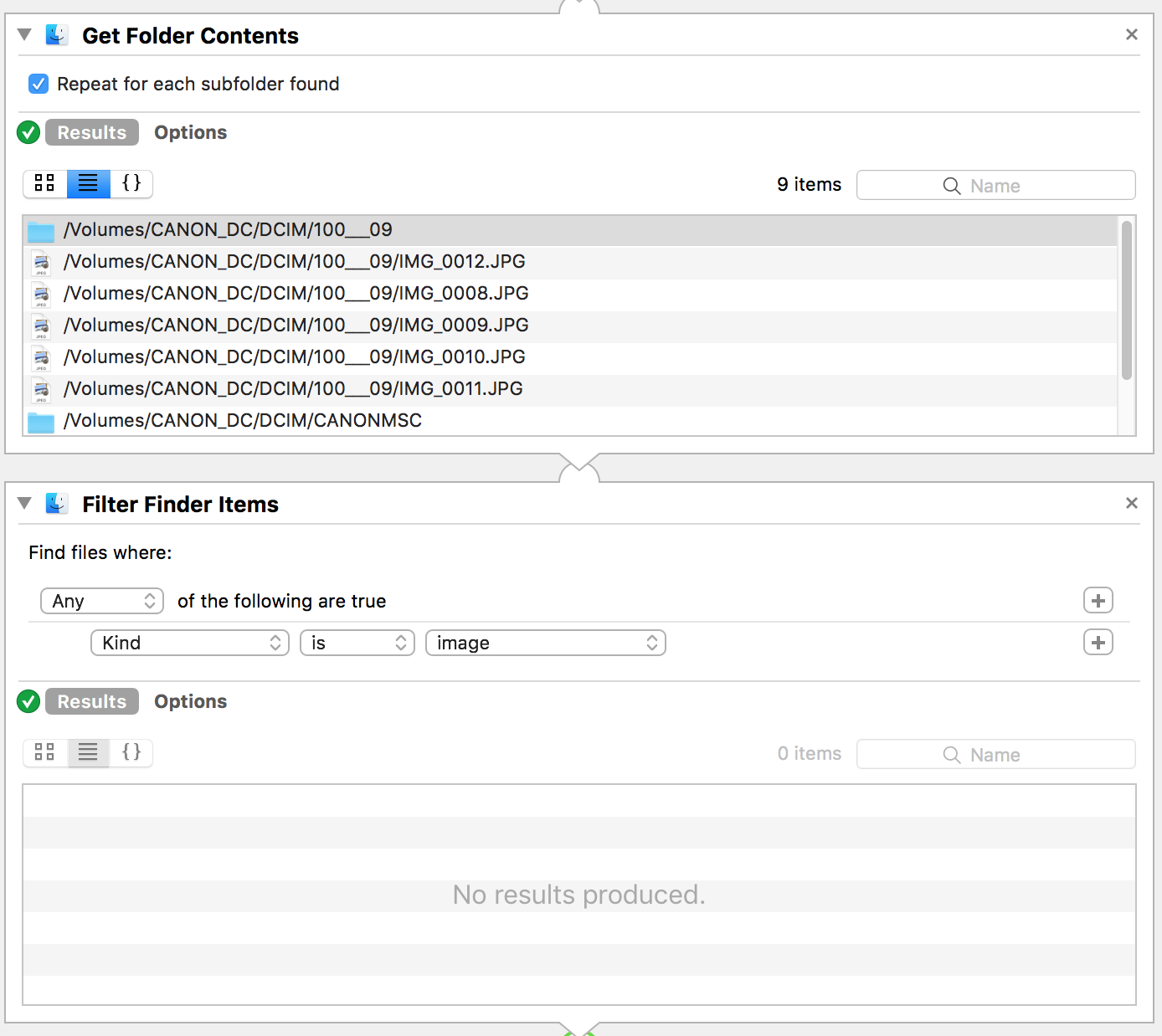 Automator "Filter Finder Items" w/"Kind i… - Apple Community