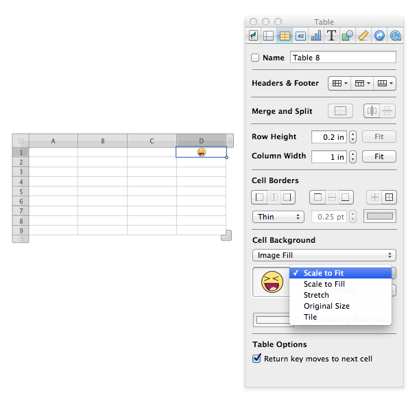 Inserting Pictures into cells - Apple Community