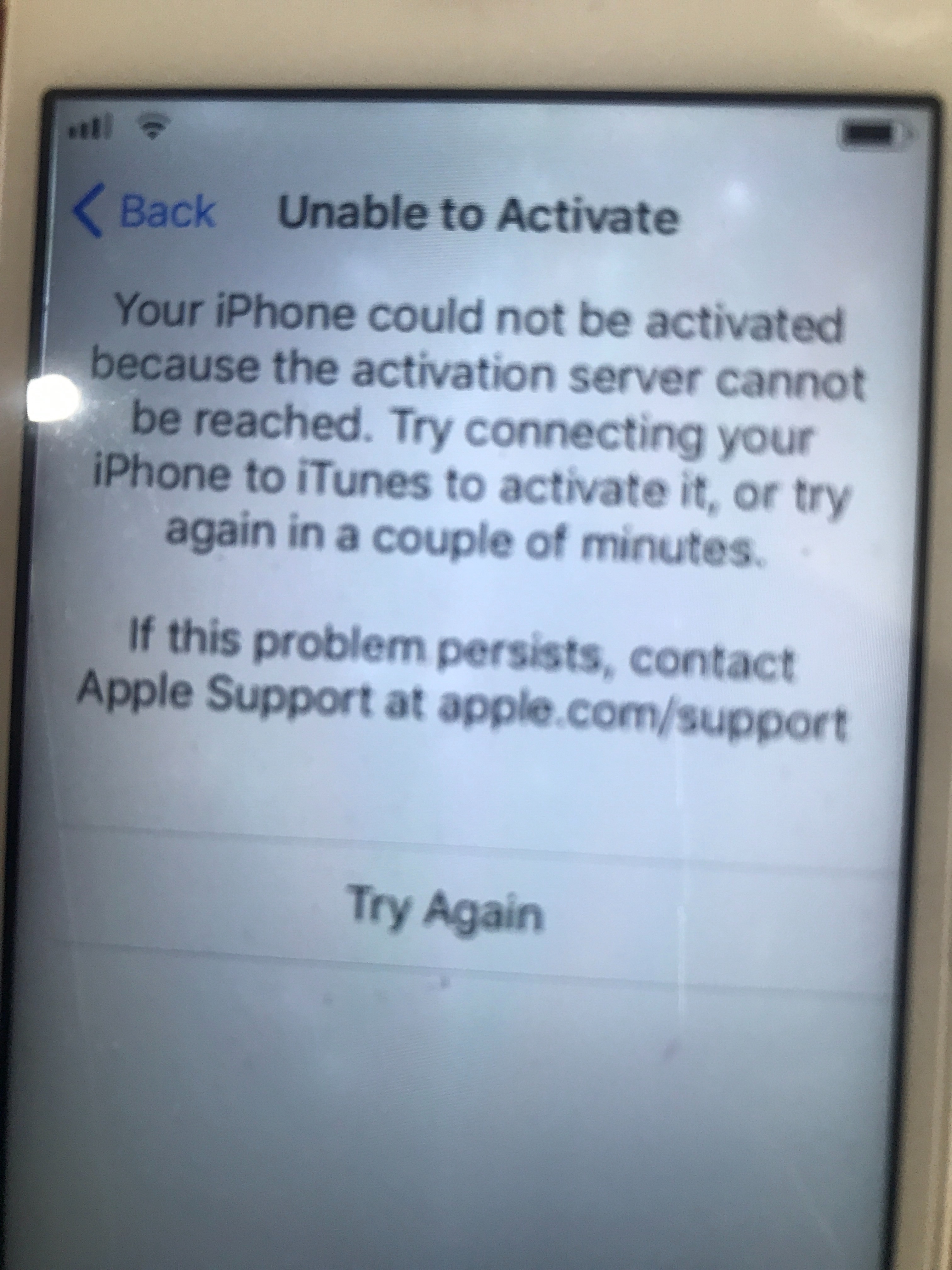 Unable to activate - Apple Community