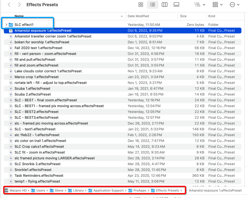 Organize FCP effects - Apple Community