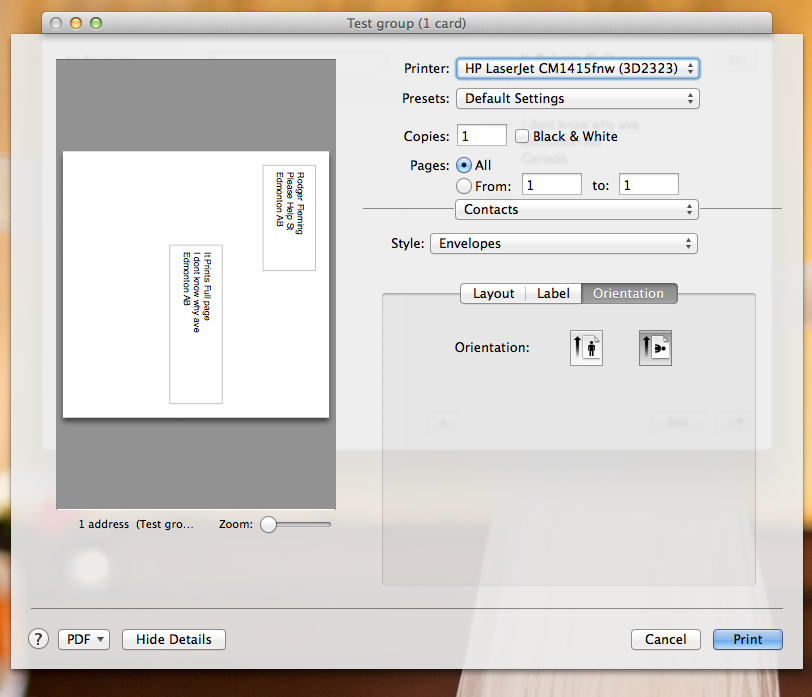 Mac Mini envelopes printing full page siz… - Apple Community