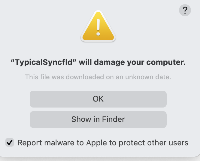 "TypicalSyncfld" will damage your compute… - Apple Community