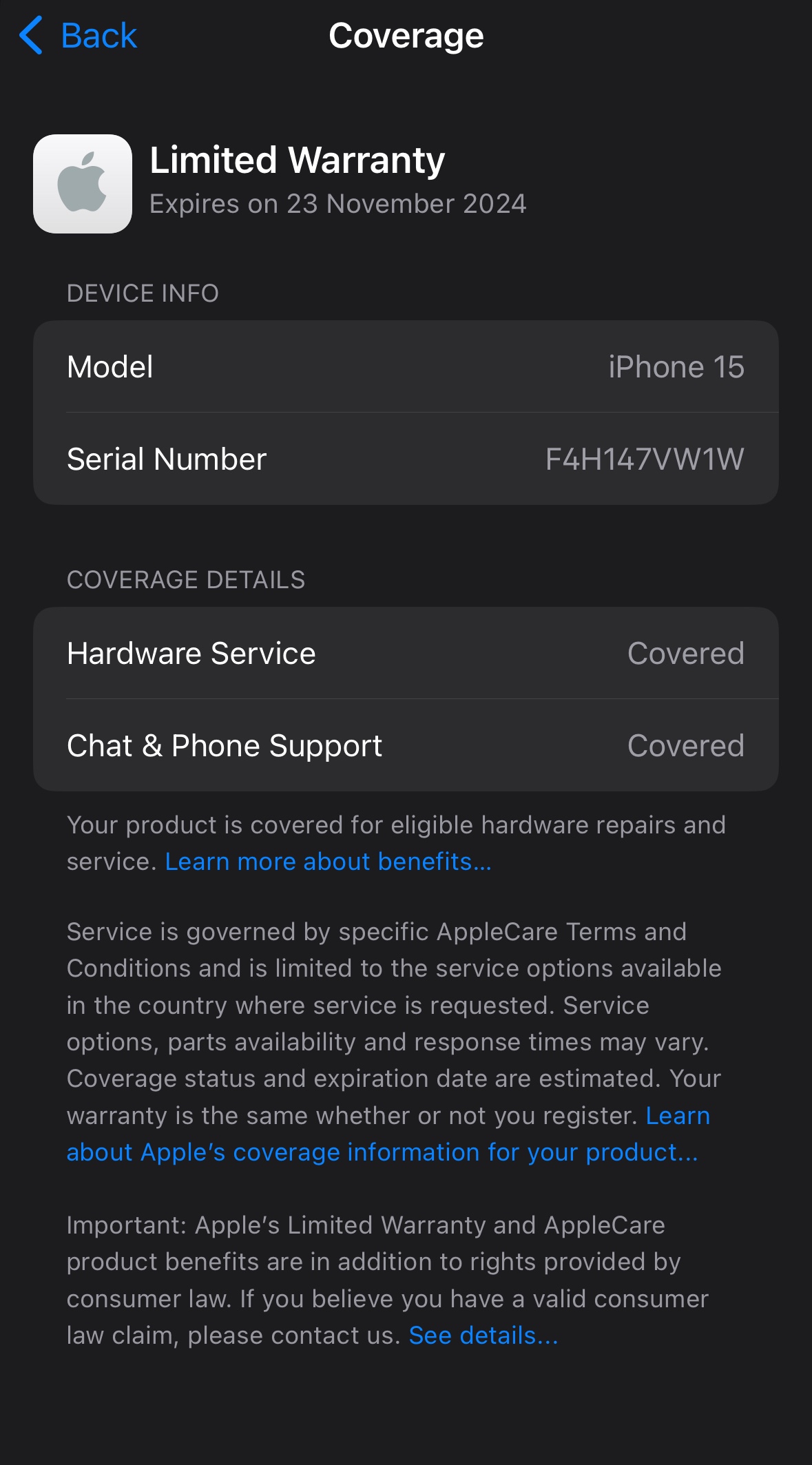 Check iPhone coverage - Apple Community