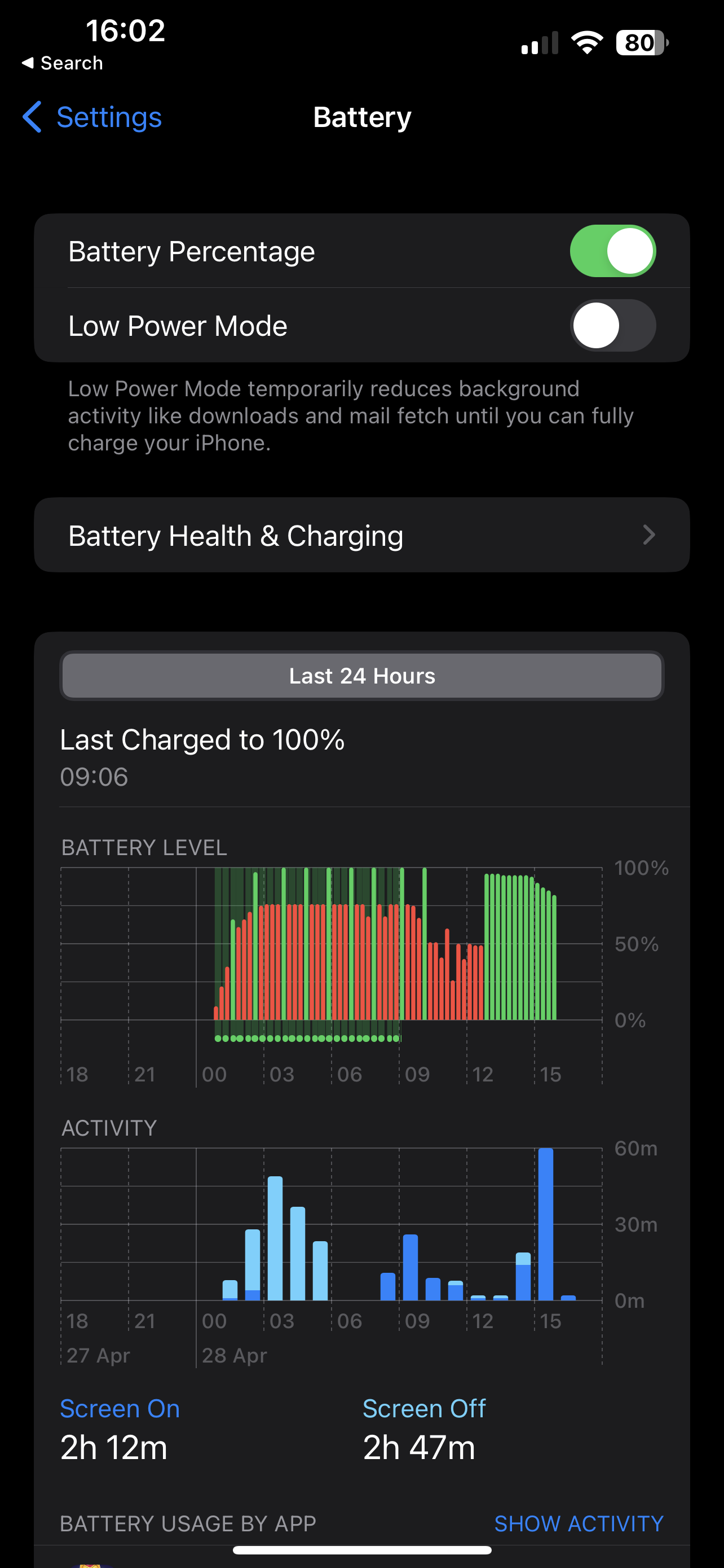Red lines in battery graph - Apple Community