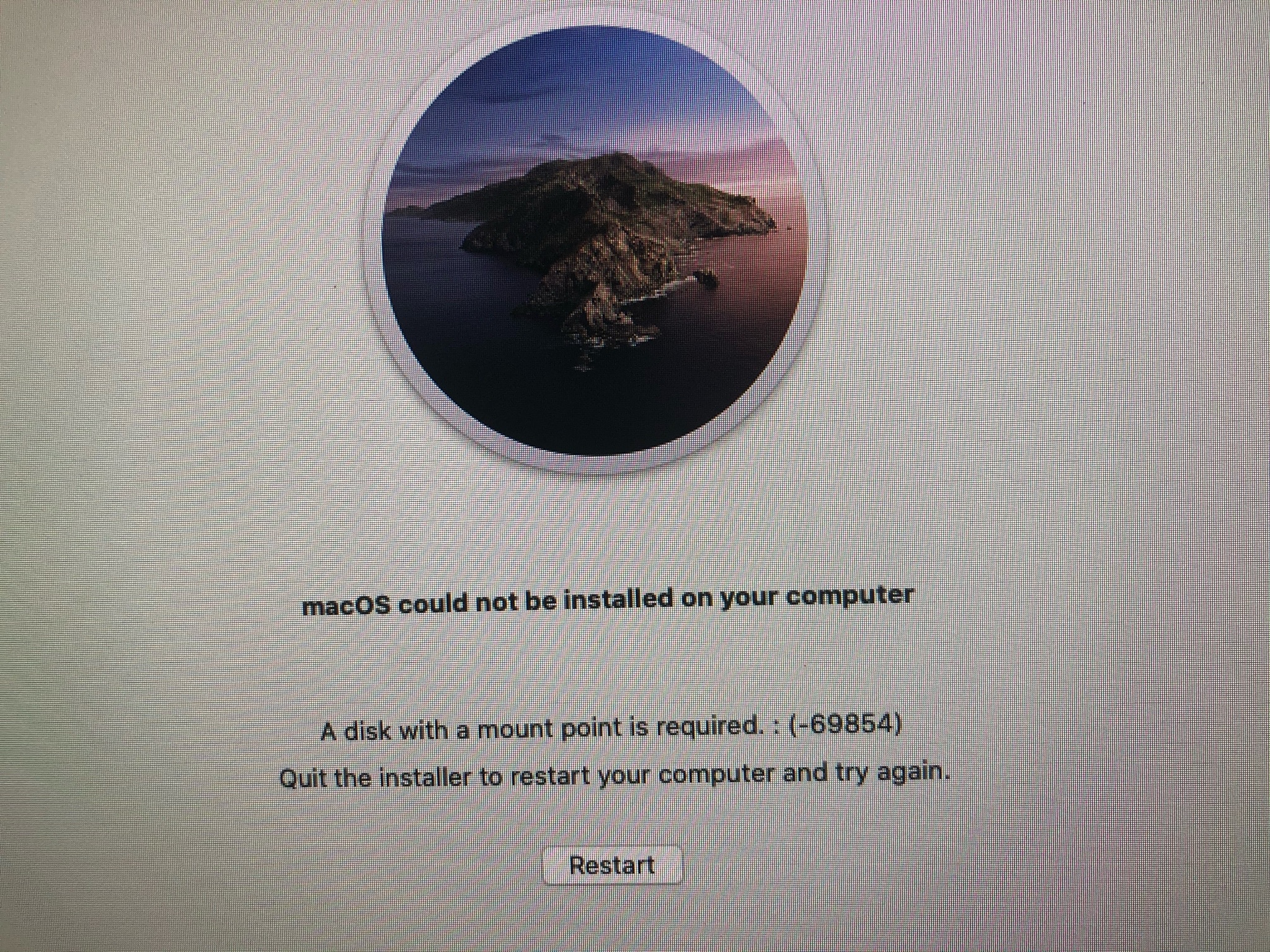 Installing macOS: Disk with a mount point… - Apple Community