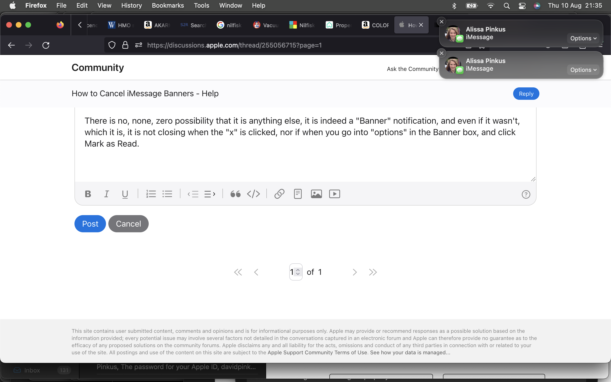 How to Cancel iMessage Banners - Help - Apple Community