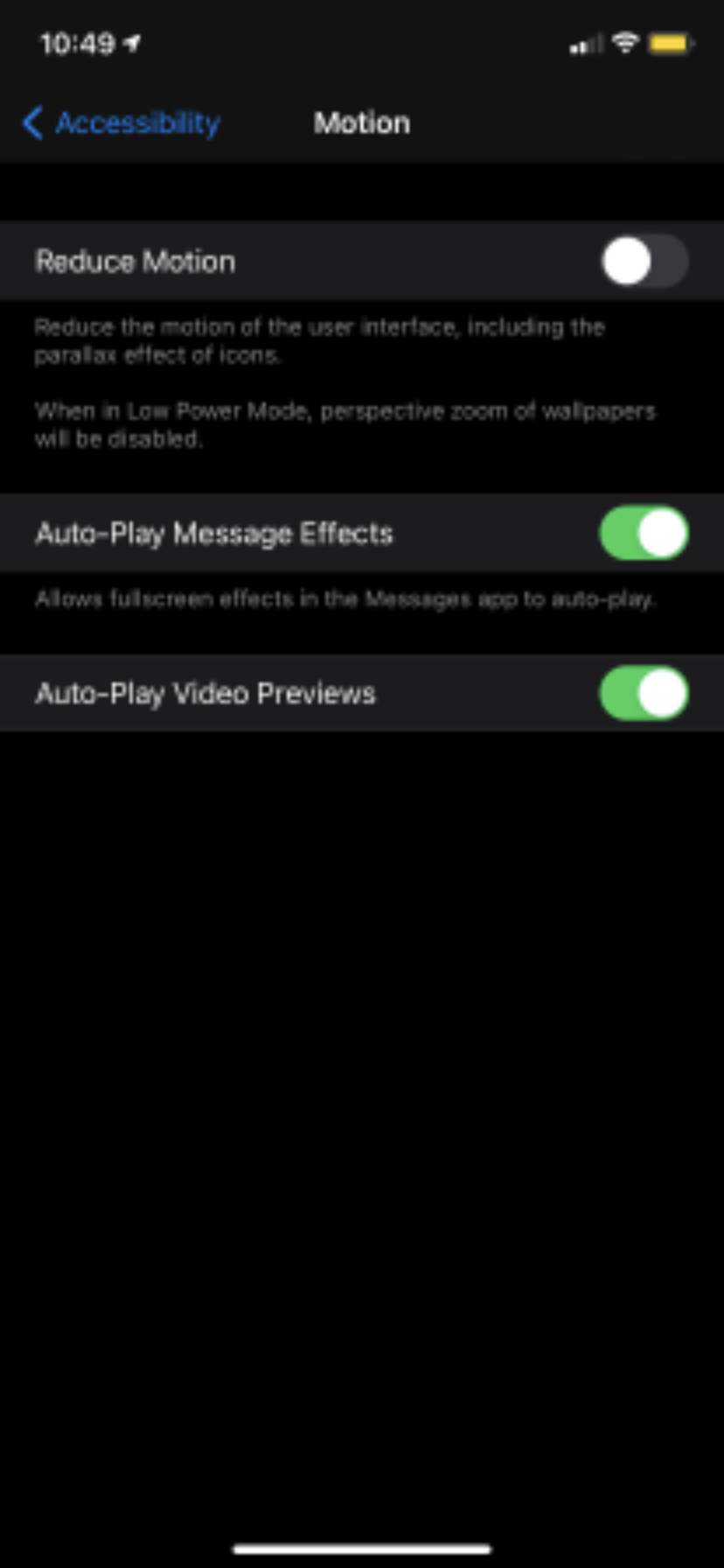 Reduced motion and blurry - Apple Community