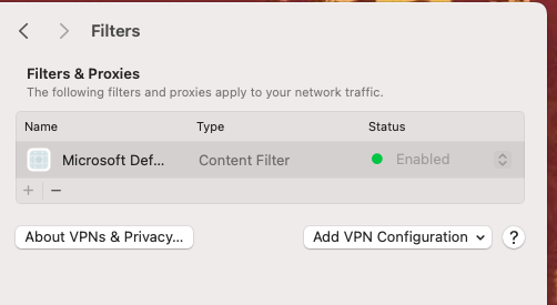 How to remove Microsoft defender from net… - Apple Community