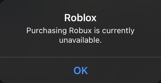 Purchasing Robux is currently unavailable - Apple Community