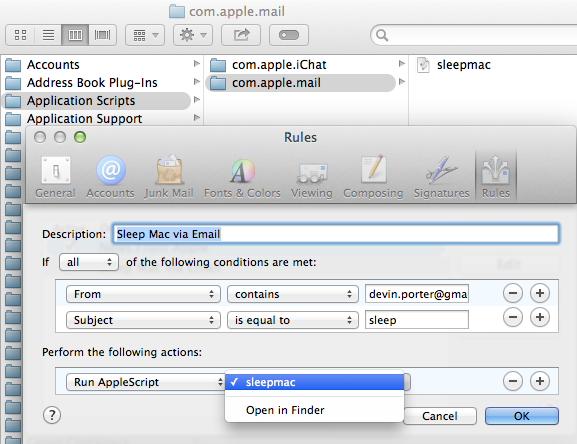 Mail Rules window says "No Scripts Instal… - Apple Community