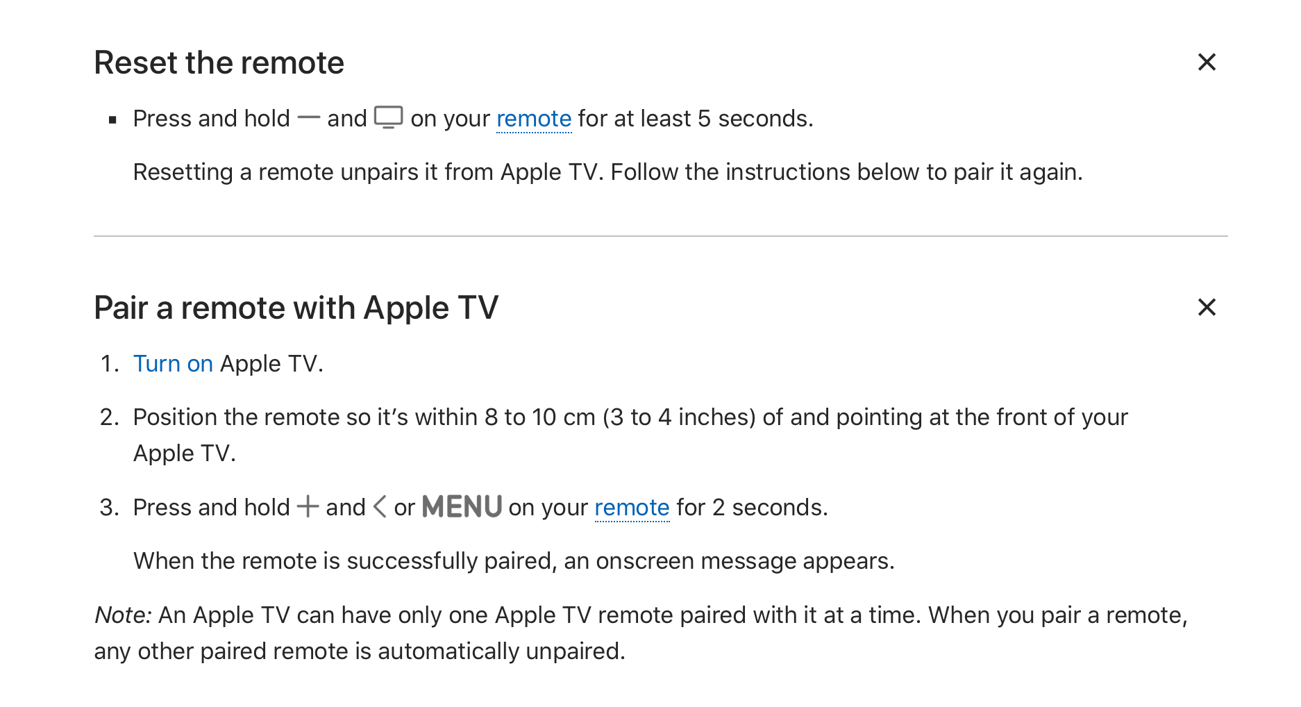 How do I switch Apple TV remote controls … - Apple Community
