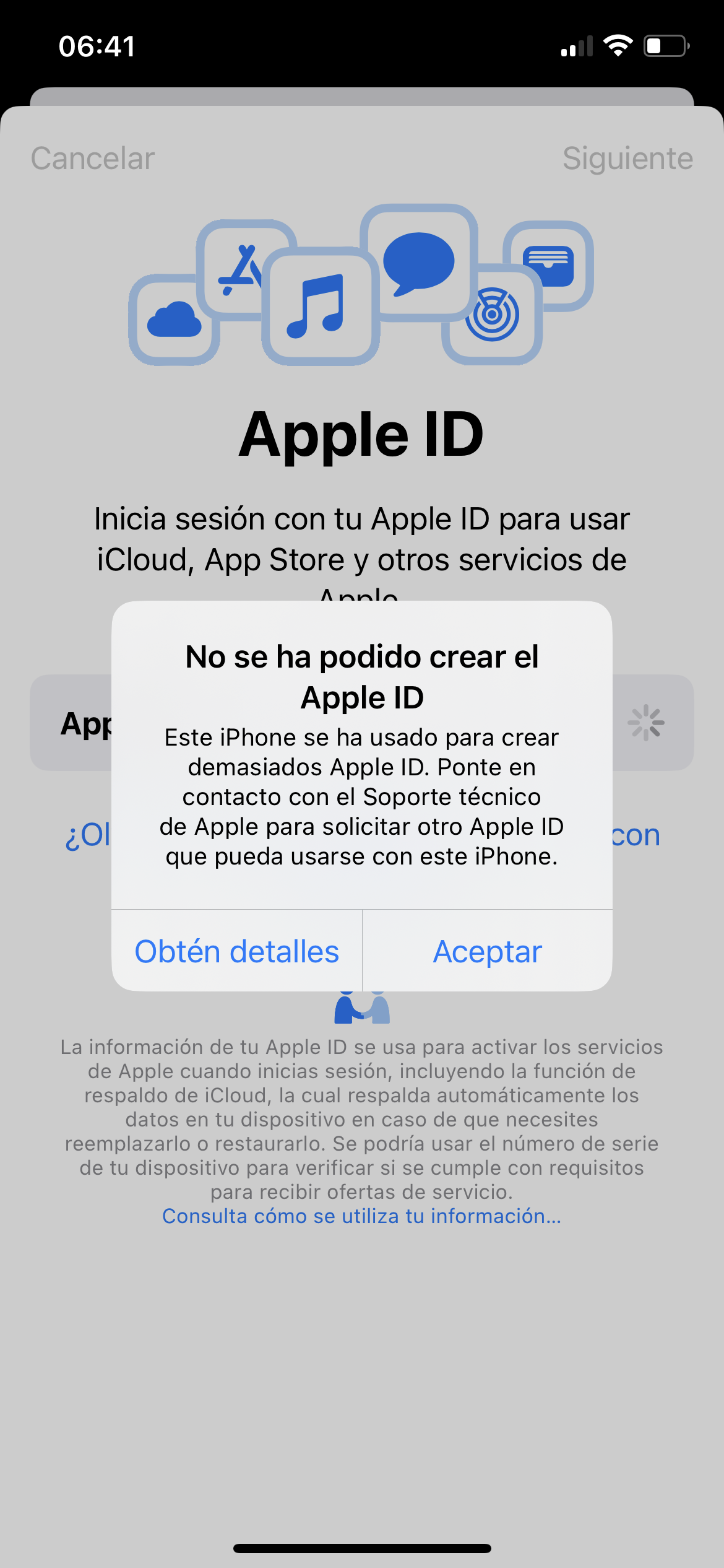 No puedo crear Apple di - Apple Community