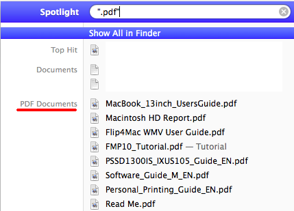 How to search for all PDF files on my har… - Apple Community