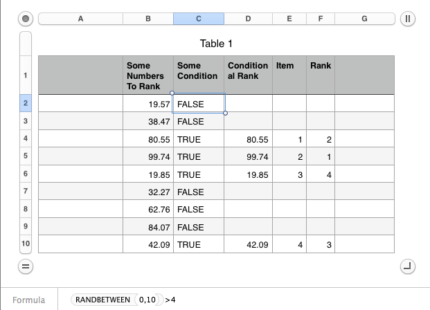 How can I do a "RANKIFS"? - Apple Community