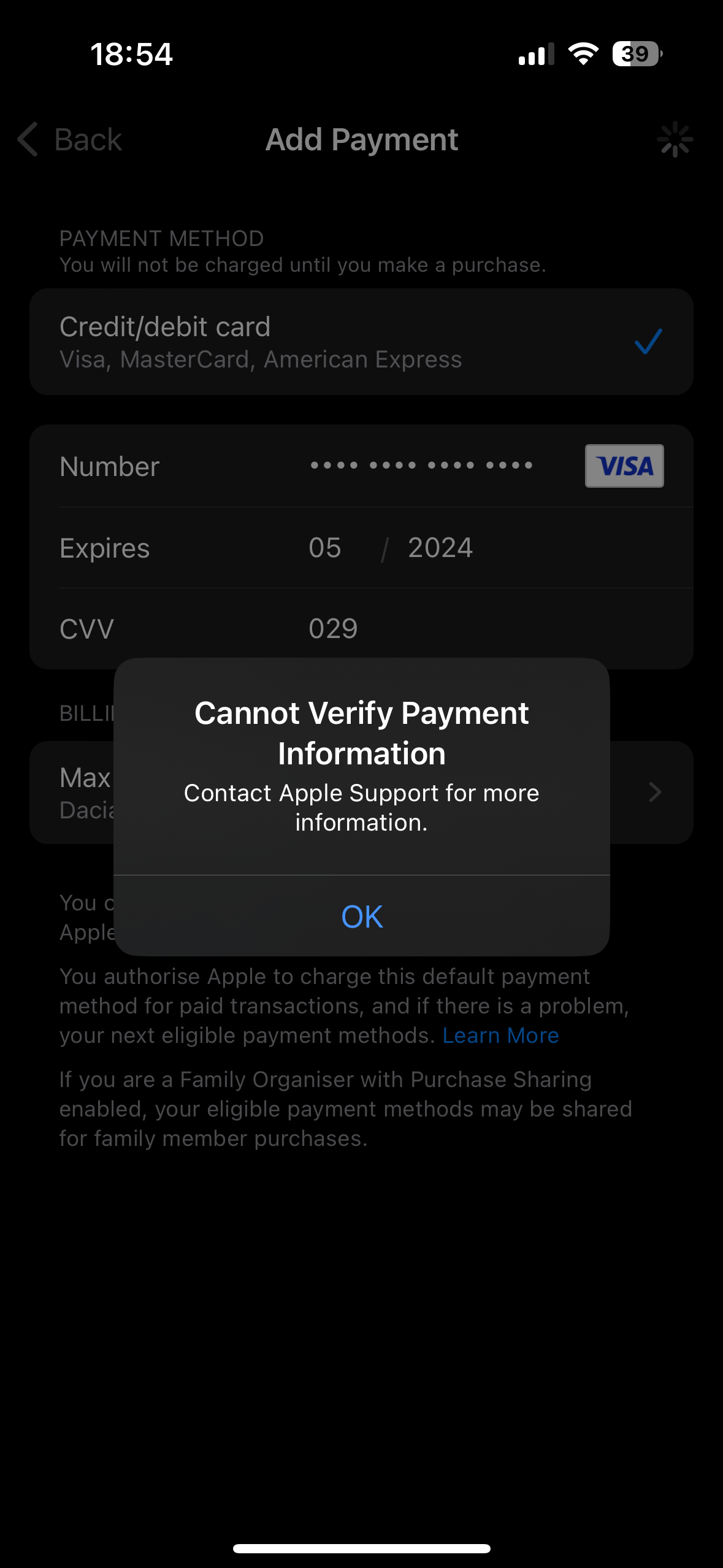 Why services declined my payment method ? - Apple Community
