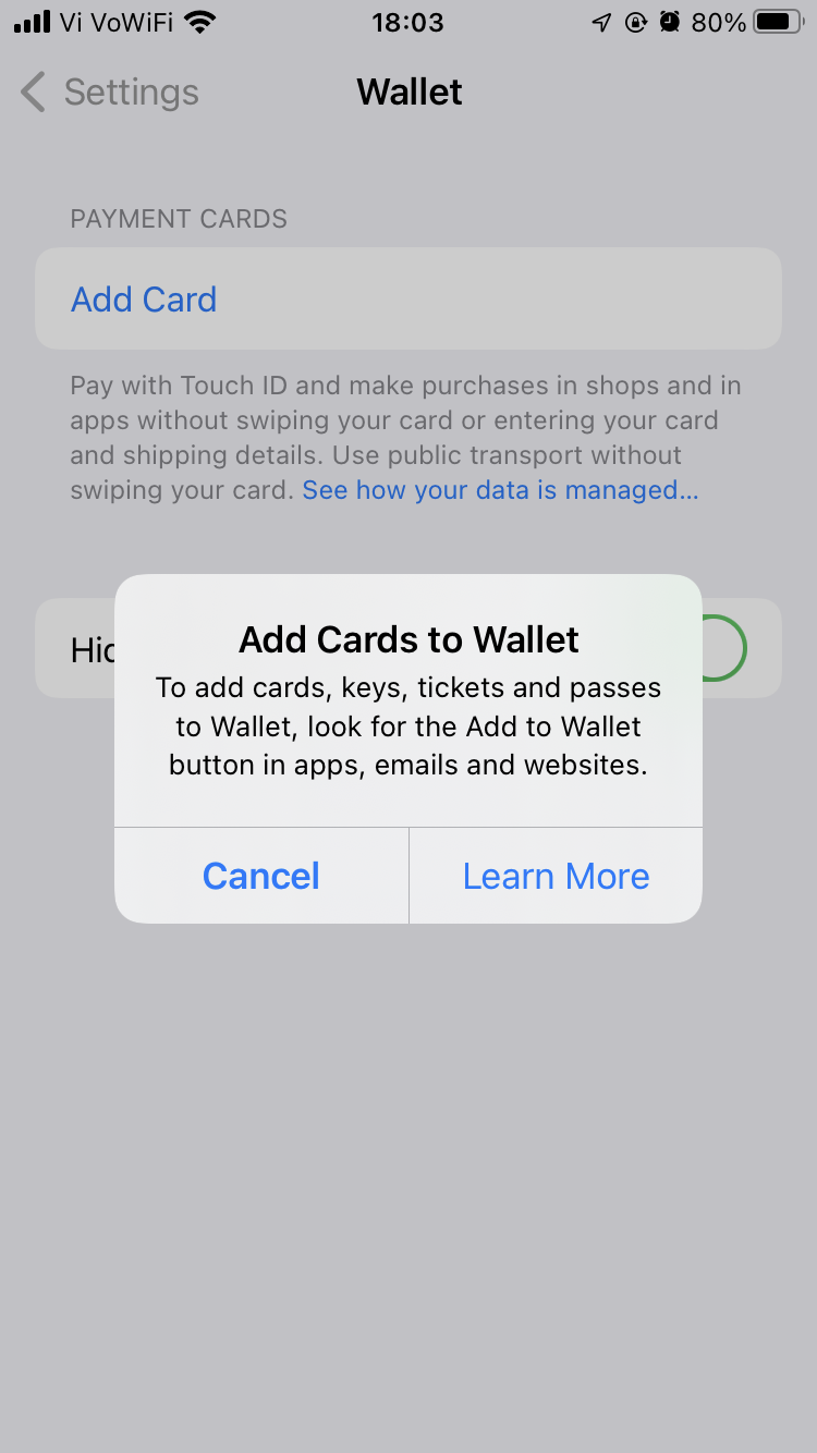 wallet issue - Apple Community