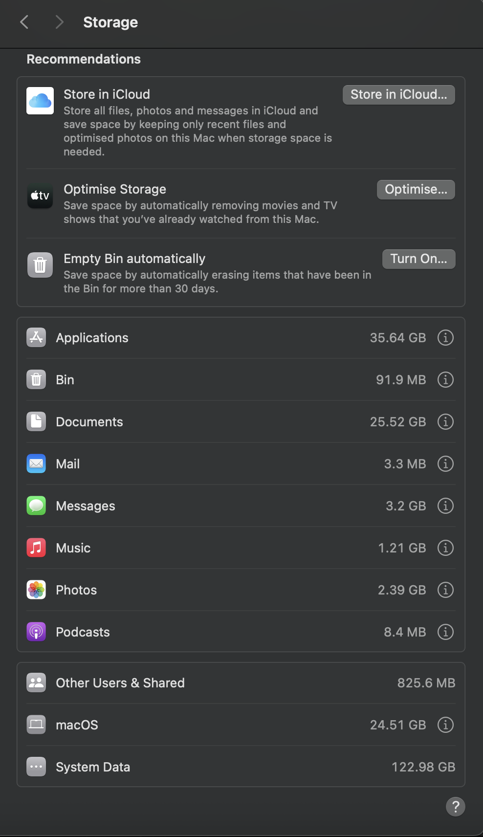 System data taking up 123 GB of my MacBoo… - Apple Community