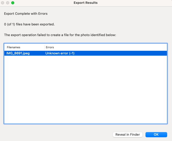 Unable to export unmodified original (Unk… - Apple Community