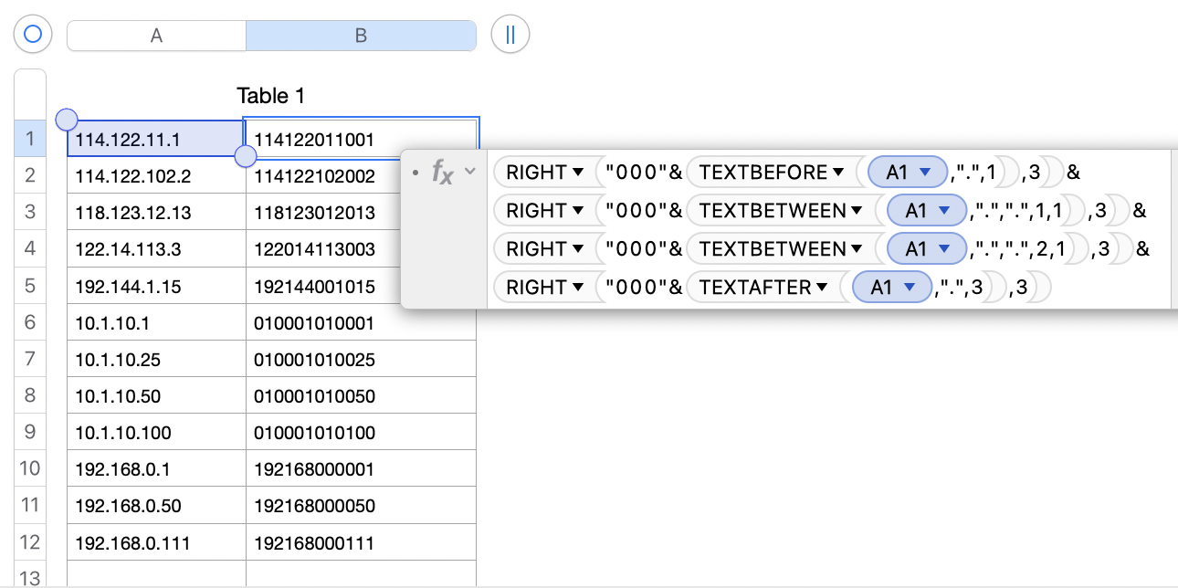 Sort IP Addresses - Apple Community
