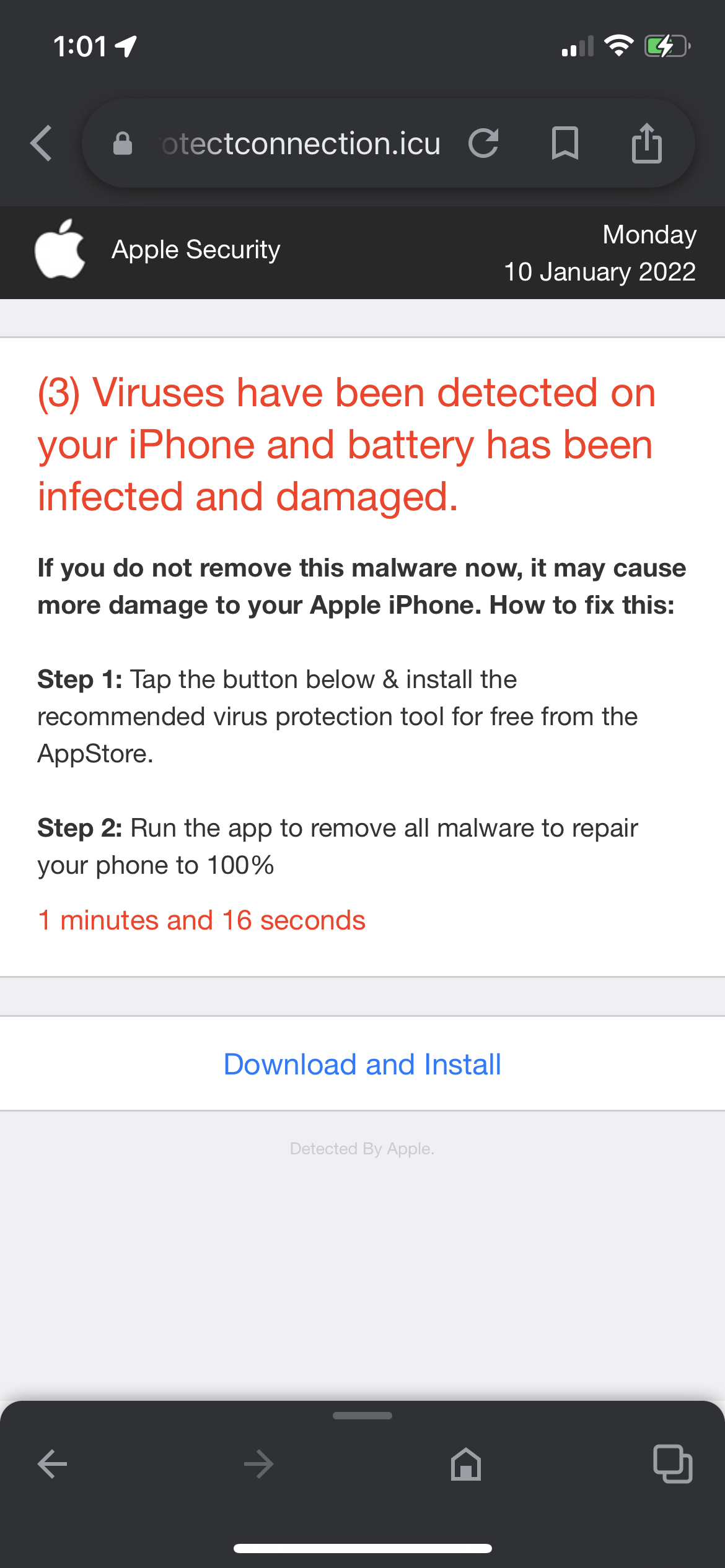 Virus warnings pop up in my iPhone and im… - Apple Community