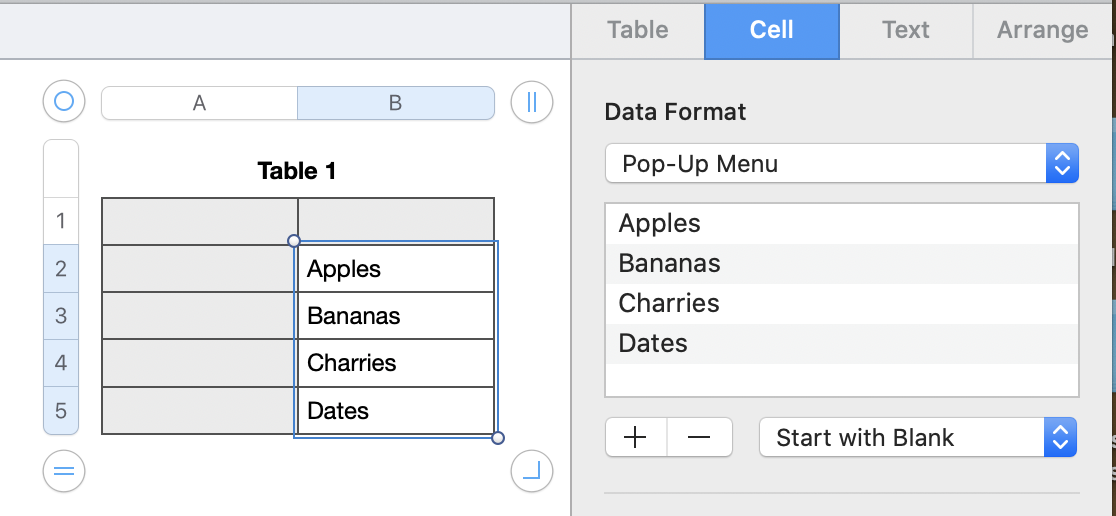 Apple Numbers Pop up list removed when cl… - Apple Community