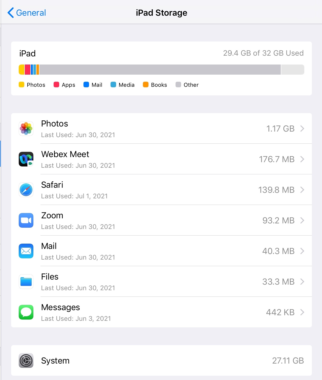 The system in my iPad is taking almost th… - Apple Community