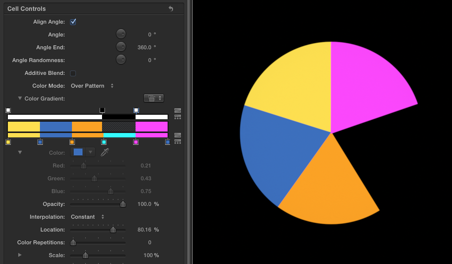 create a pie chart with apple motion - Apple Community