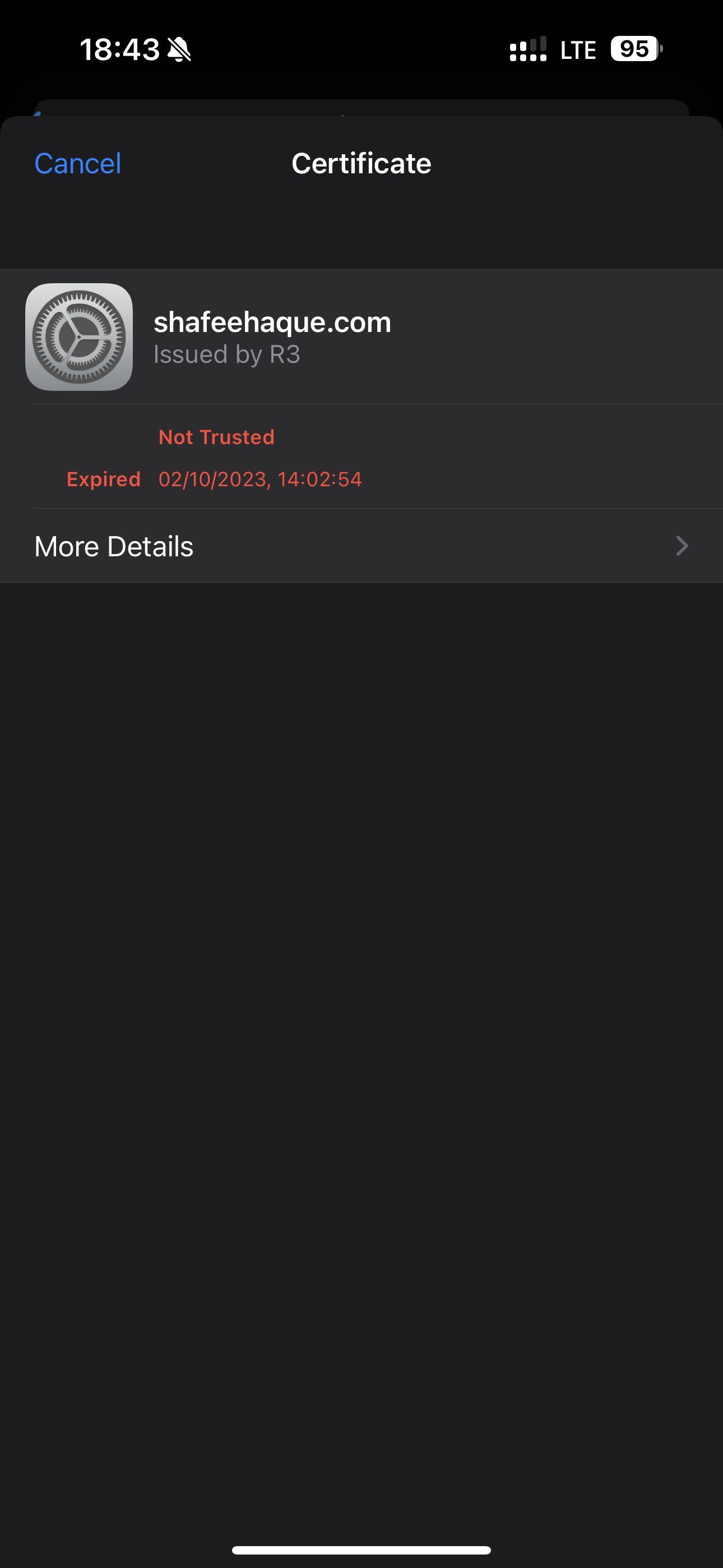 What is this untrusted certificate pop up… - Apple Community