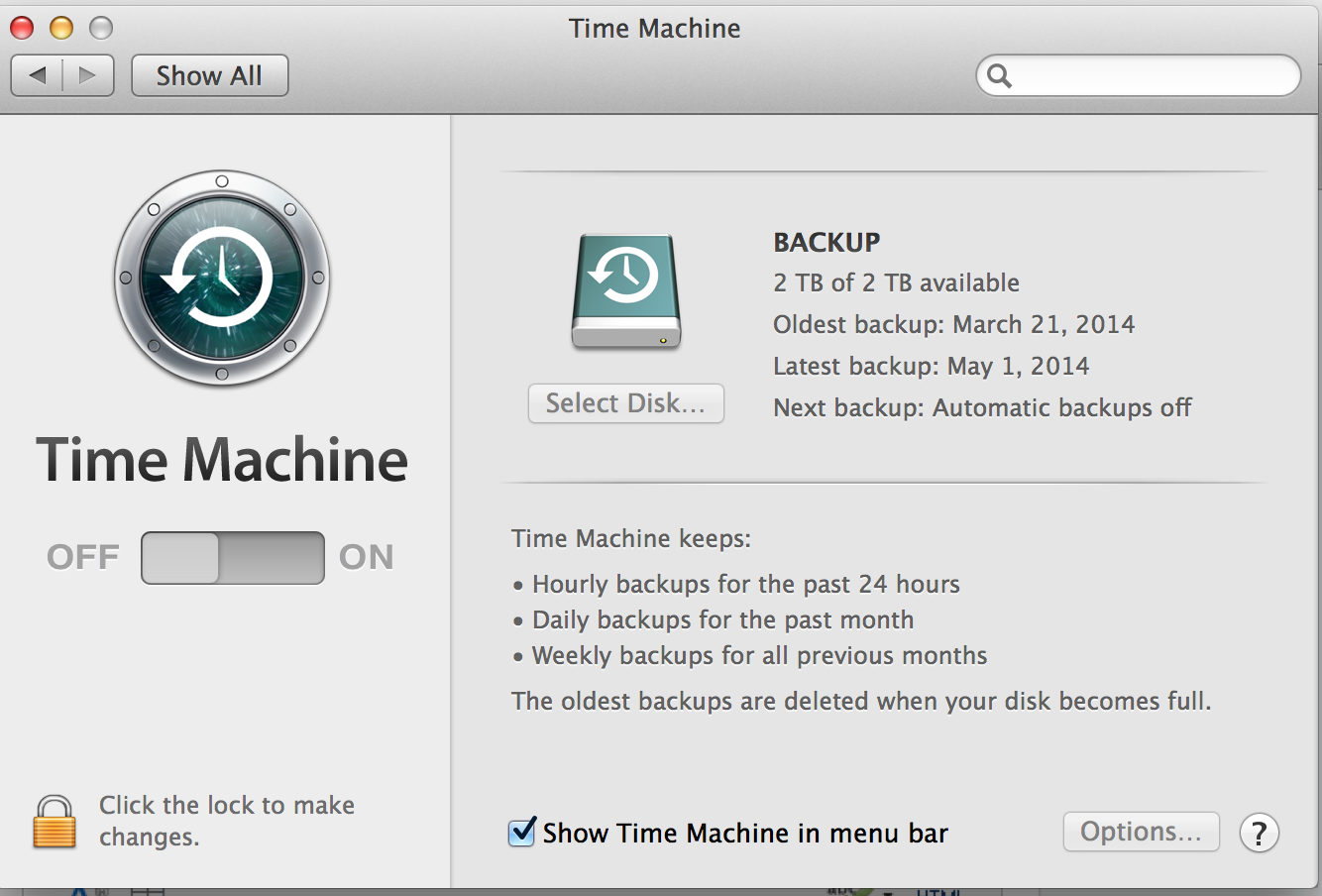 Reset Time Machine Password to Backup Usi… - Apple Community