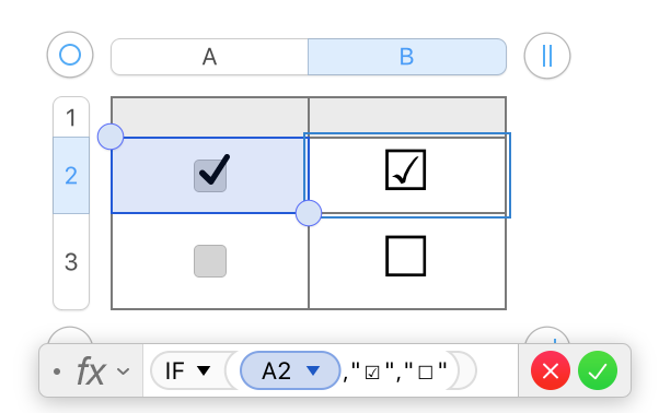 Apple Numbers Sumif Checkbox Clipart
