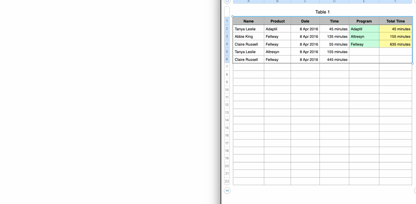 How to add a Numbers spreadsheet to a Pag… - Apple Community