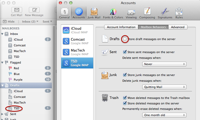 Save Drafts on Server - Apple Community