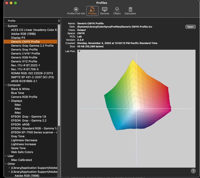 icc profiles - Apple Community