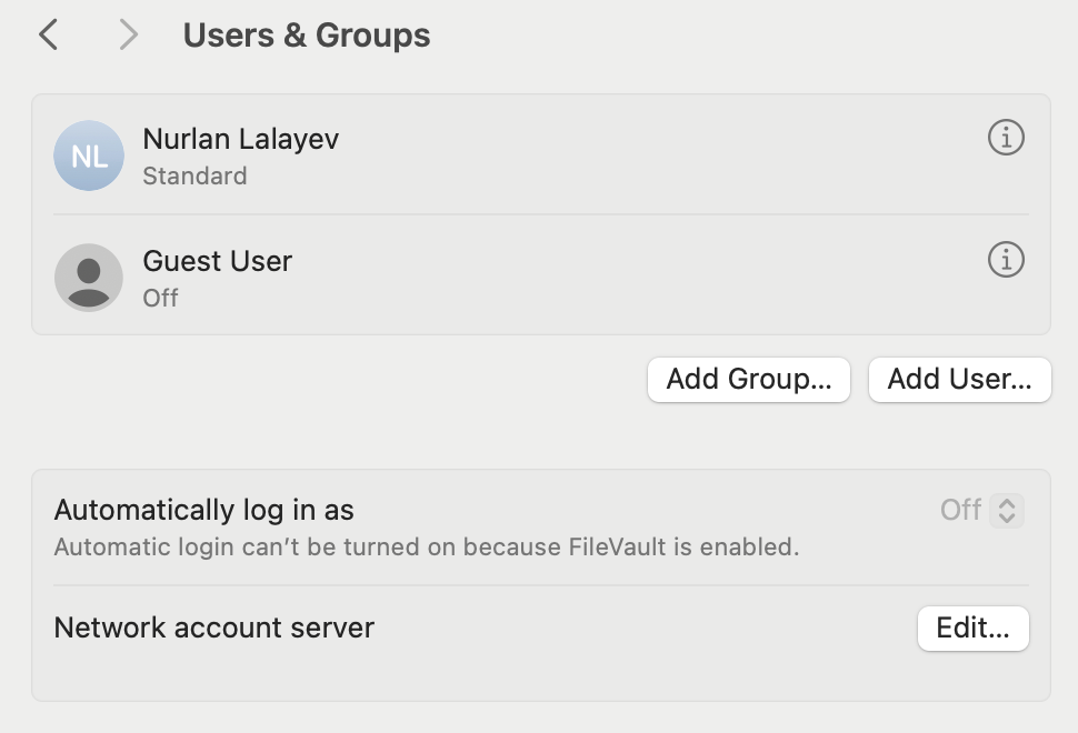 MacOS no admin rights, FileVault ON, Rebo… - Apple Community