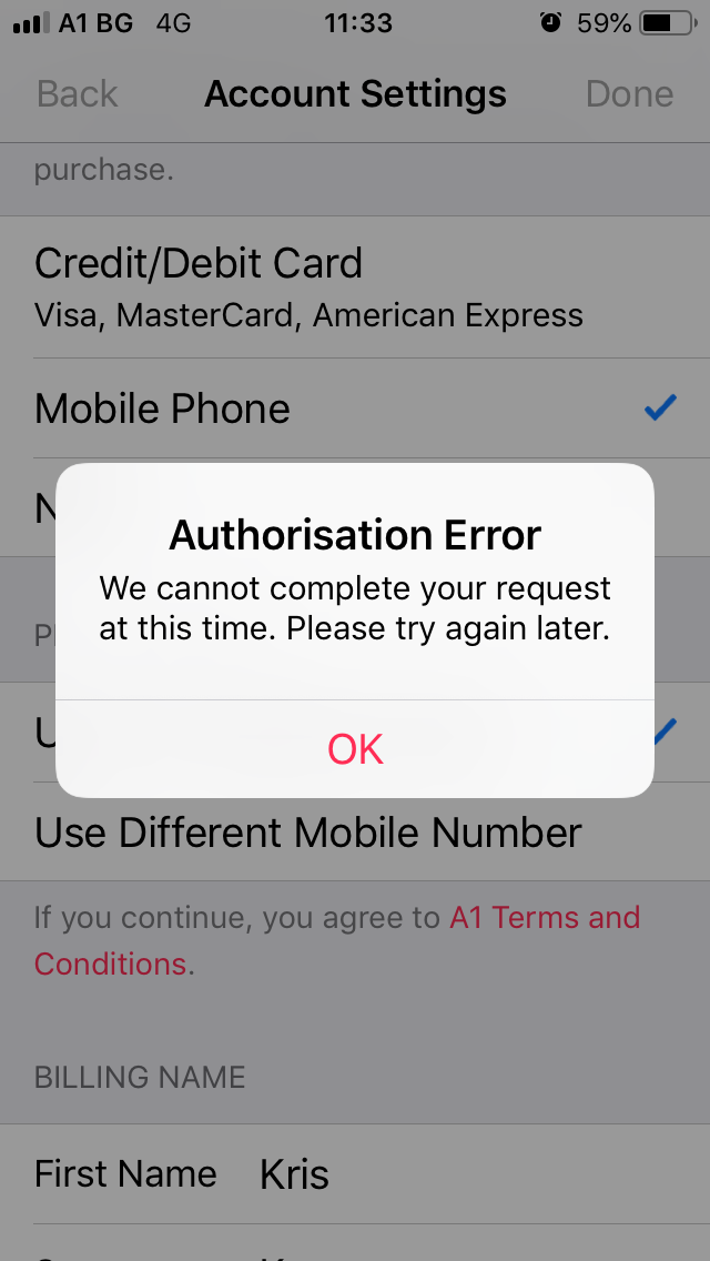I cannot fill my billing information - Apple Community