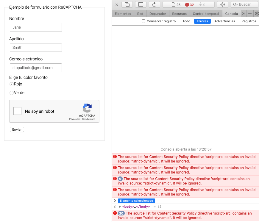 Problem with 'strict-dynamic' and Google … - Apple Community
