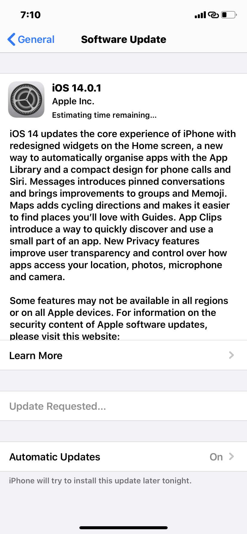 IPHONE XR just saying update requested bu… - Apple Community