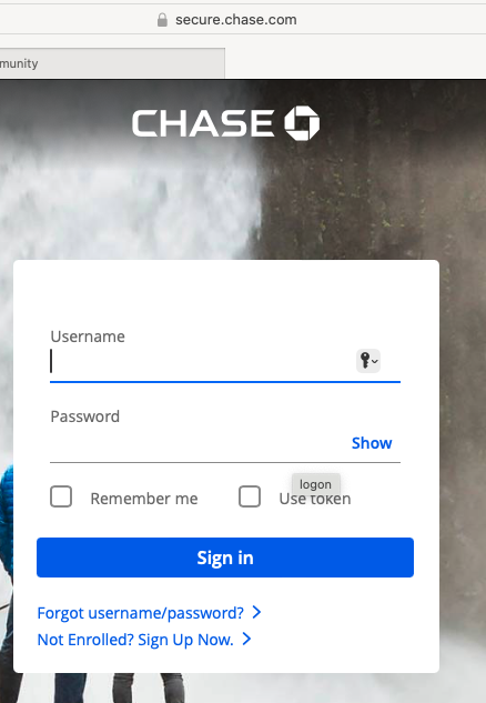 Unable to login on Chase Bank websitr - Apple Community